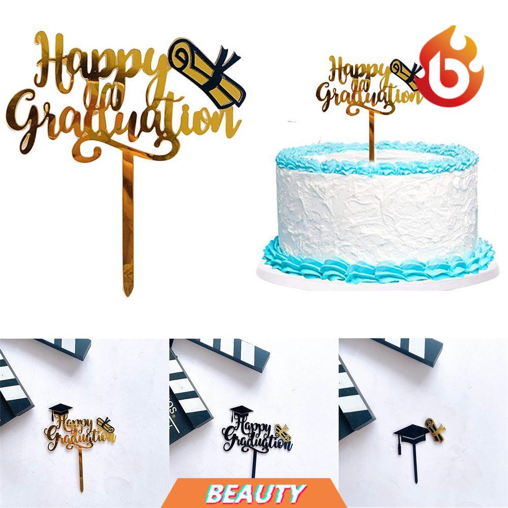 BEAUTY Party Supplies Graduation Cake Topper DIY Happy Graduation Cake ...