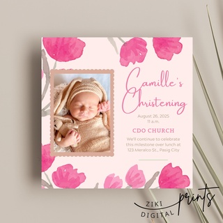 [COD] 1st Birthday / Baptismal Christening Baptismal Invitation card ...
