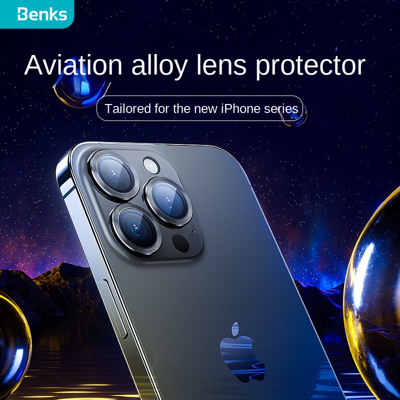 Benks iPhone 14 Protective Film Lens Sticker Aviation Alloy Hd Apple ...