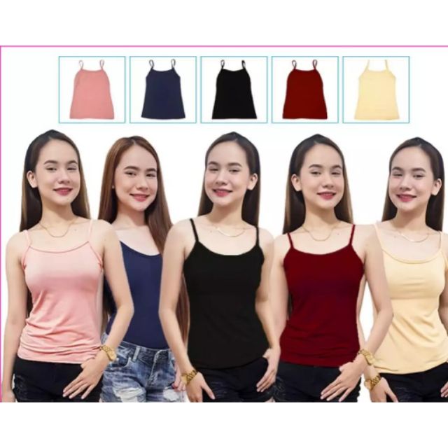 SPAGHETTI STRAP SANDO IN ASSORTED COLORS | Shopee Philippines