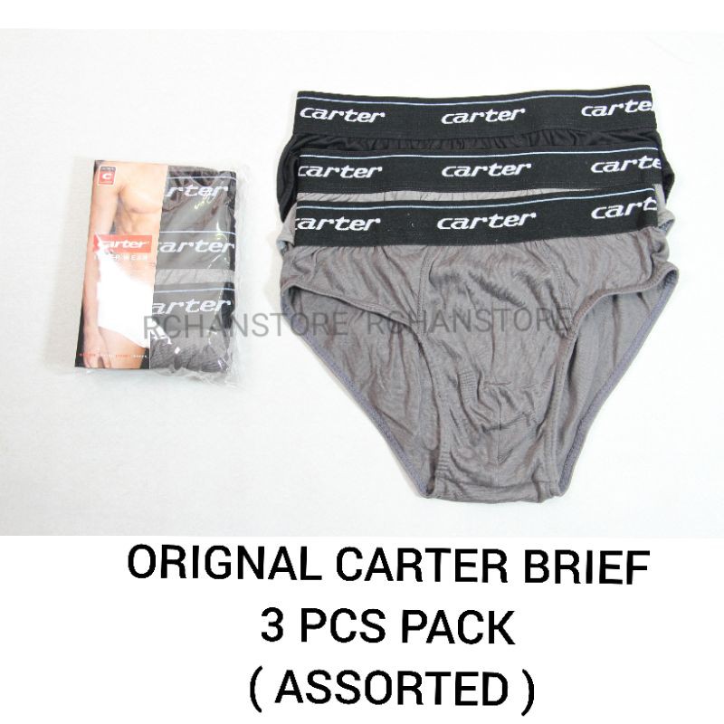 ORIGINAL CARTER BRIEF FOR ADULT! 3PCS PER PACK ( ASSORTED ) | Shopee ...