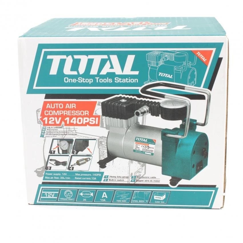TOTAL Auto Air Compressor DC12V 140psi (TTAC1406) | Shopee Philippines