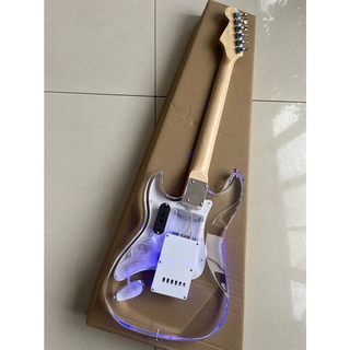 Classic Fender Stratocaster Transparent Acrylic Guitar with Multicolor ...