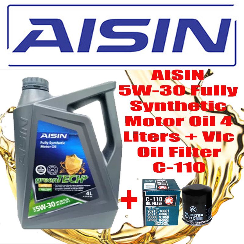 AISIN 5W-30 Fully Synthetic Motor Oil for Gasoline and Diesel Engine ...