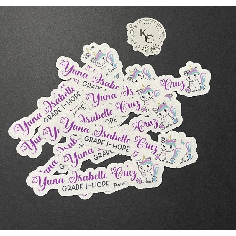 Personalize Name Stickers For Kid/Adult- Stationary- School Labels ...