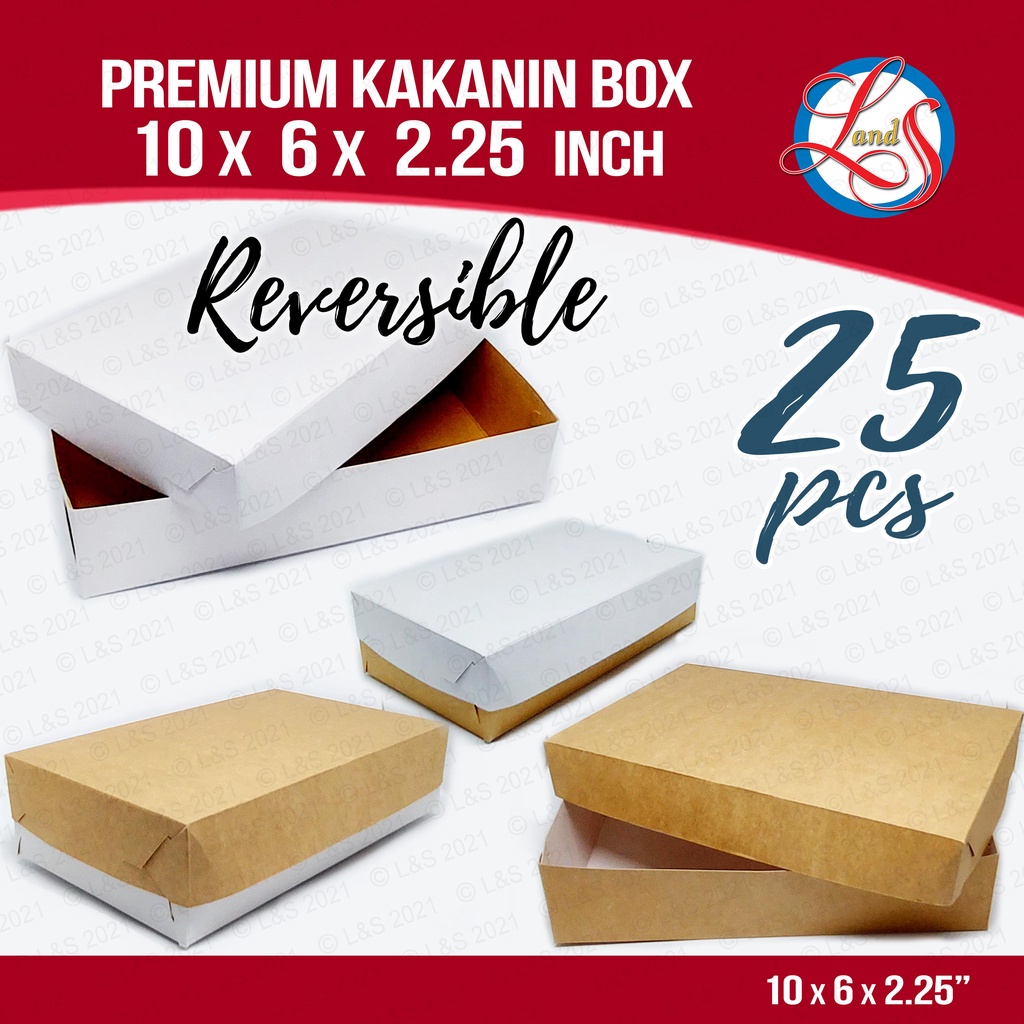 10x6x2.25 (25 pcs) Kakanin Box without Window / Puto Box , Kutsinta Box ...