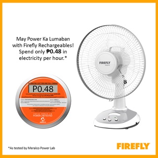 Firefly 12" Rechargeable Fan with Night Light - FEL6112 | Shopee ...