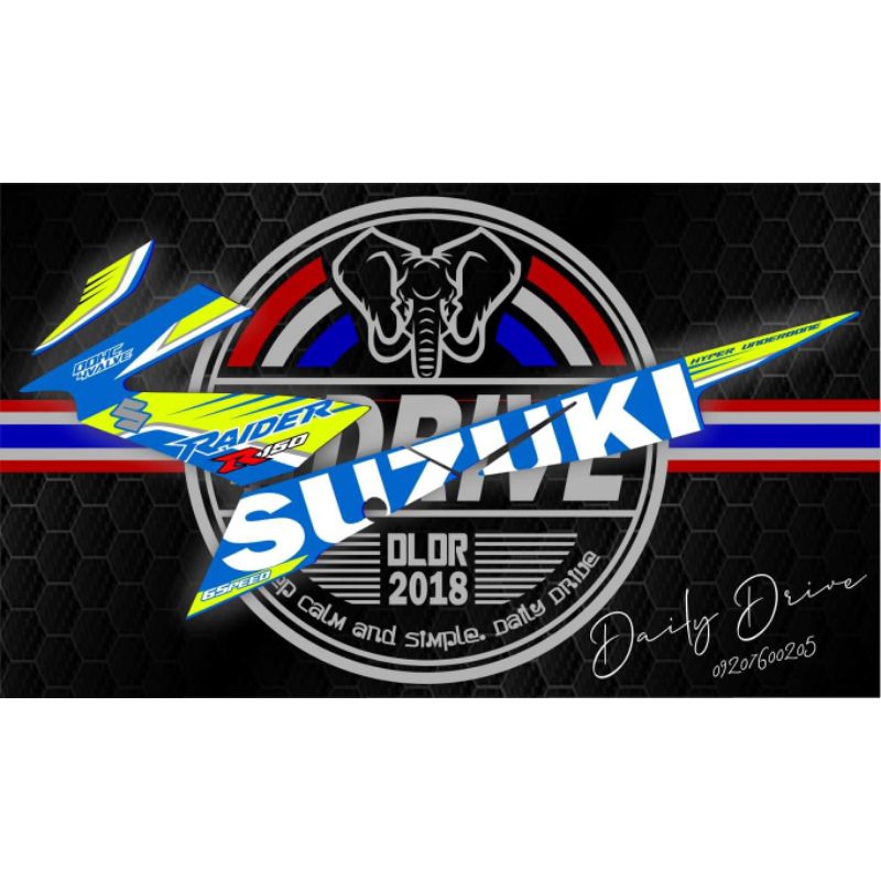 SUZUKI RAIDER R150 FI STOCK SIZE DECAL (MotoGP) | Shopee Philippines
