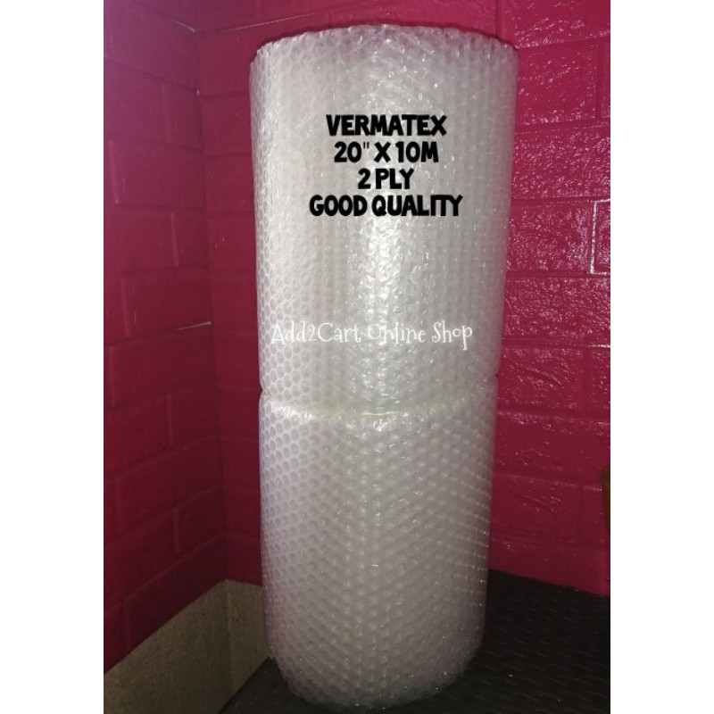 Bubble Wrap Good Quality Vermatex 2 ply 20in x 10m MAX OF 6 ROLLS PER ...