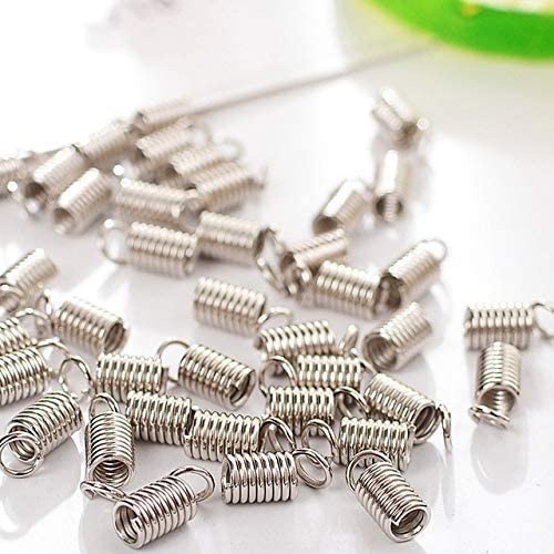 100pcs 4mm Spring Crimp Fastener Clasps for Jewelry Bracelets Findings ...