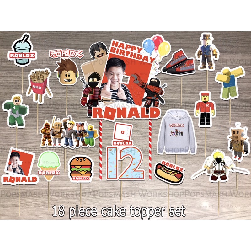 ROBLOX Robloxs Cake and Cupcake Topper Set | Shopee Philippines