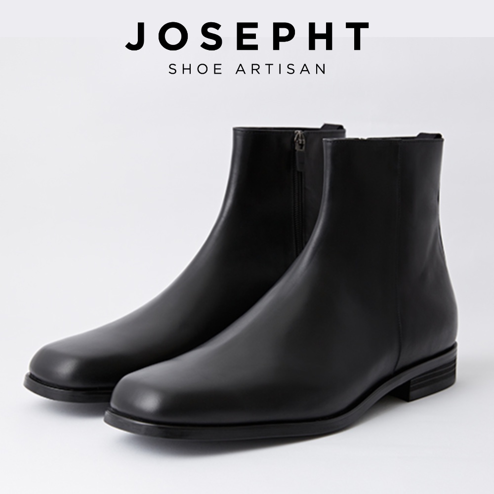 Josepht Odin Leather Chelsea Boots Vibram Sole Square Toe Ankle Boots ...