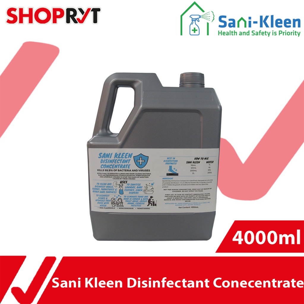 SANI KLEEN 1GAL Multipurpose Disinfectant Concentrate ( Floral Scent ...