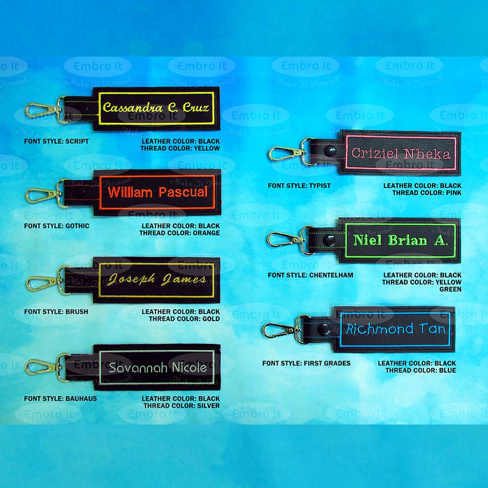 Personalized Embroidery Rectangle Bag Tag | Shopee Philippines