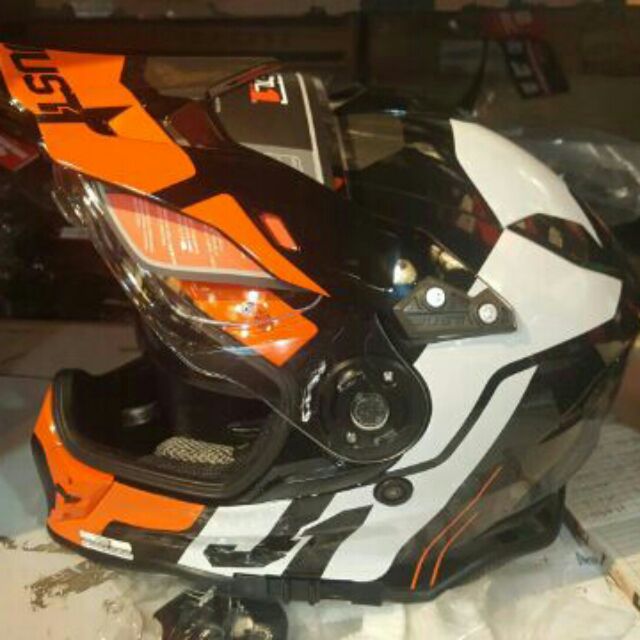 Just 1 helmet 3in1 motard /off raod / full face | Shopee Philippines
