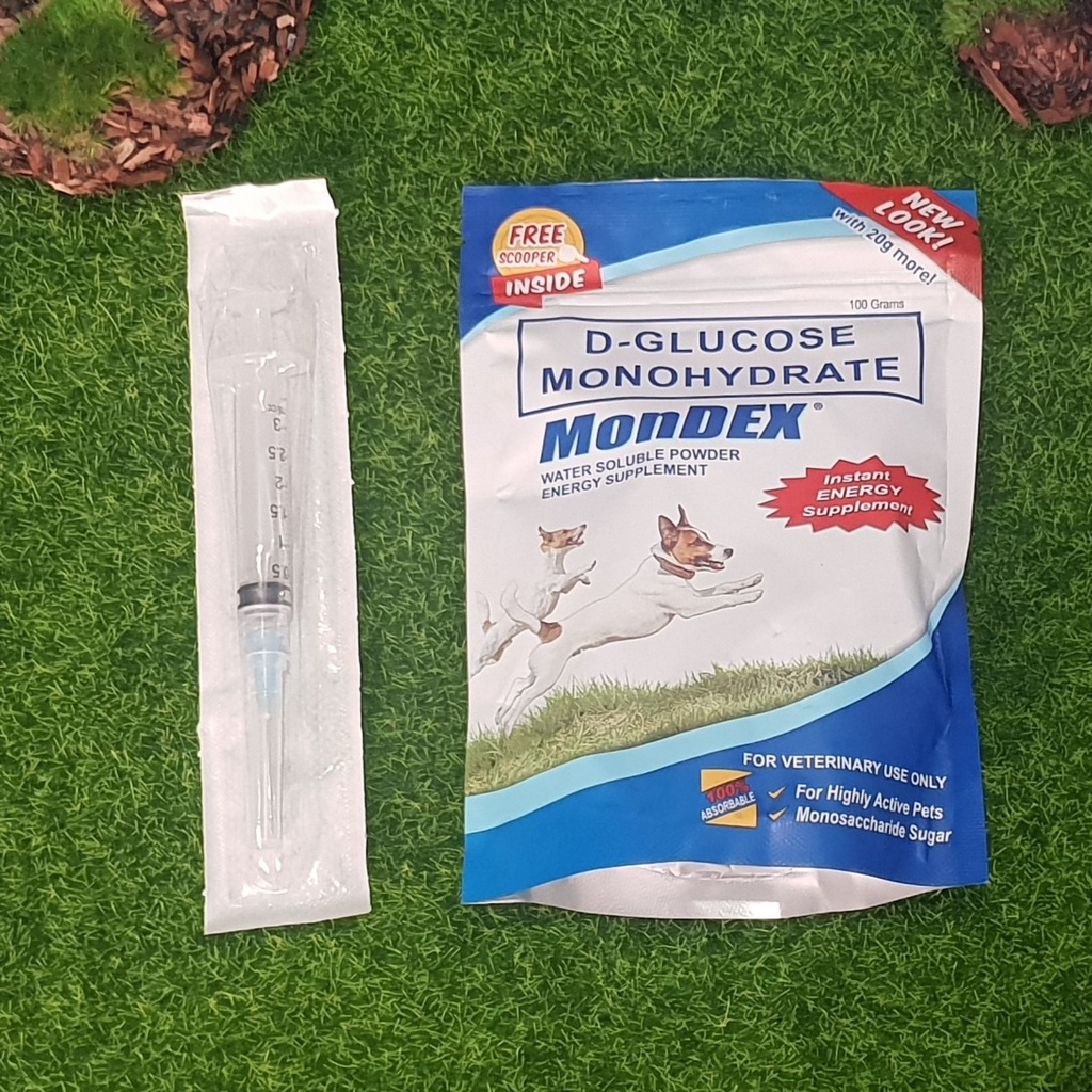 Mondex D Glucose powder 100g with 1 FREE 3ml SYRINGE | Shopee Philippines