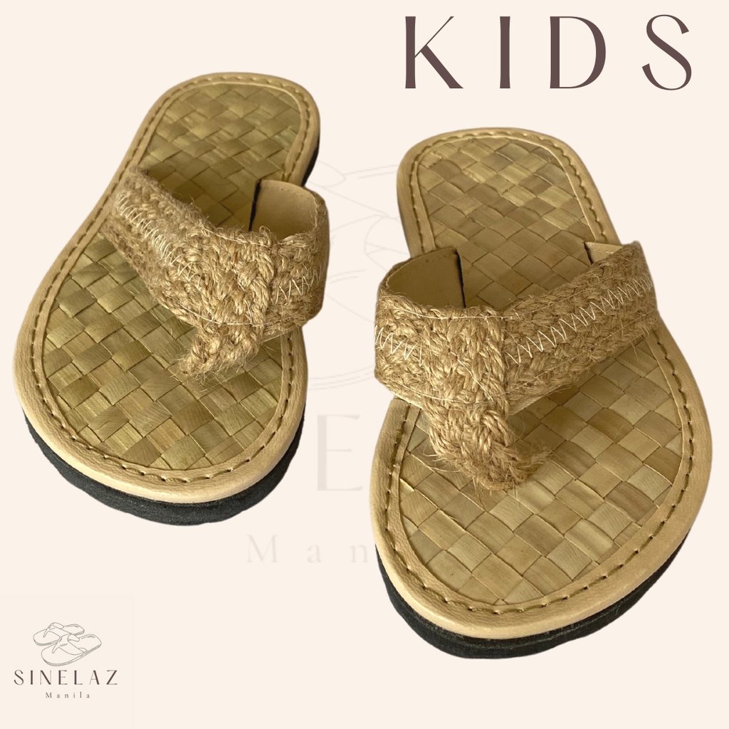unisex native abaca slippers for kids (Hiraya Kids) | Sinelaz Manila ...