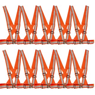 10 PCS Garterized Safety Vest Reflective w/ buckle Garter Vest Traffic ...