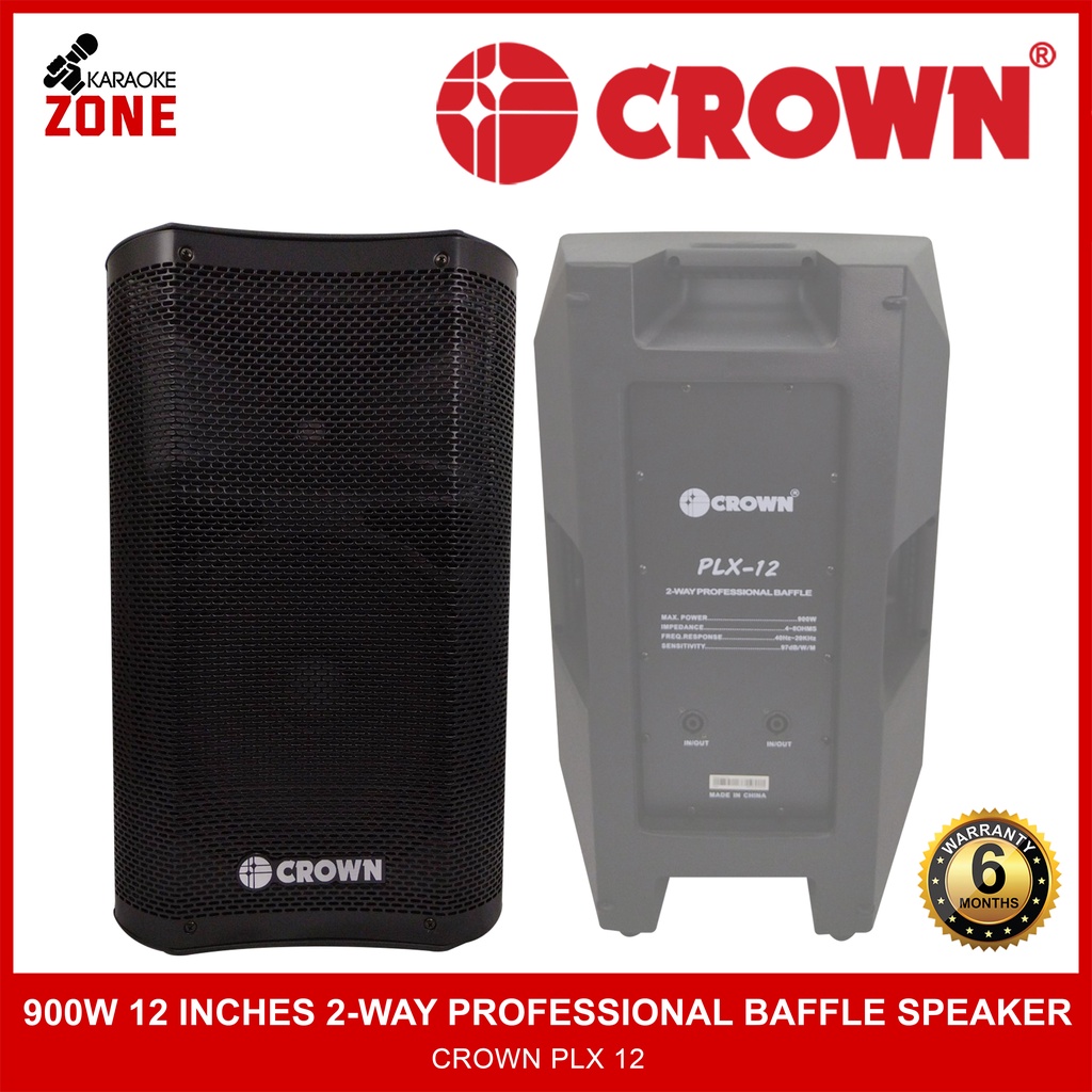 Crown PLX 12 Speaker / 2 Way Professional Baffle / 12inch Speaker / Original Crown Speaker ...