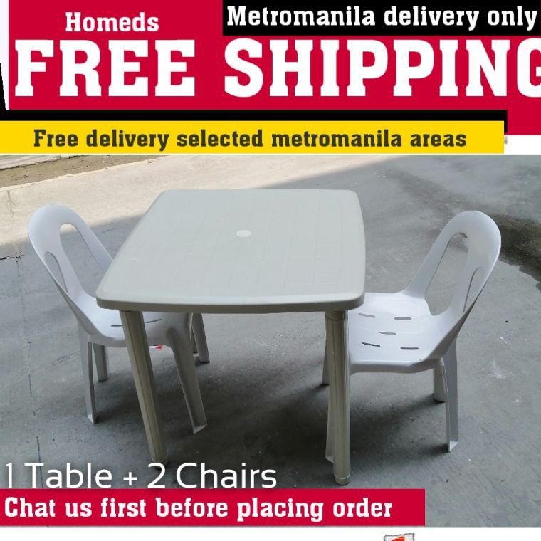 adult Monobloc table set and chairs (FREE DELIVERY METROMANILA ...