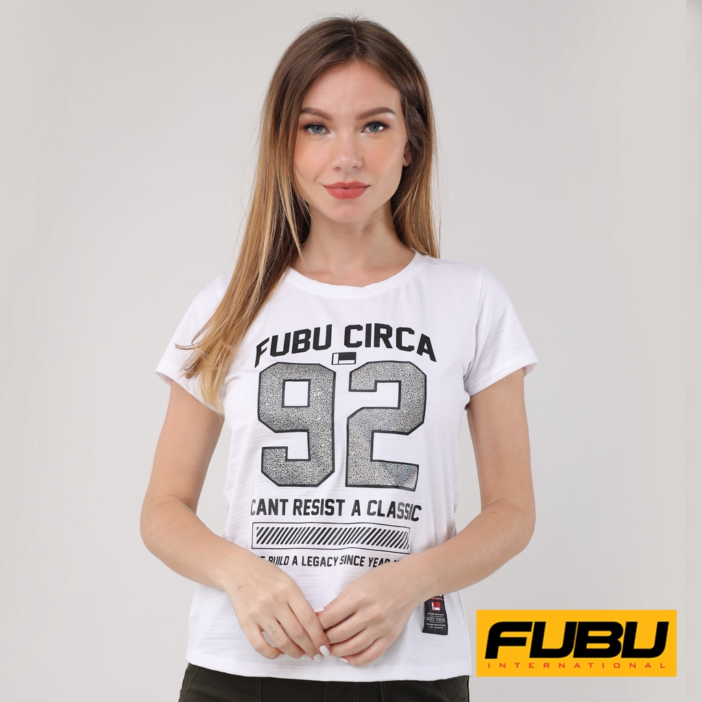 Fubu Girls Roundneck Streaky Short Sleeve QGT03-0090 (White) | Shopee ...
