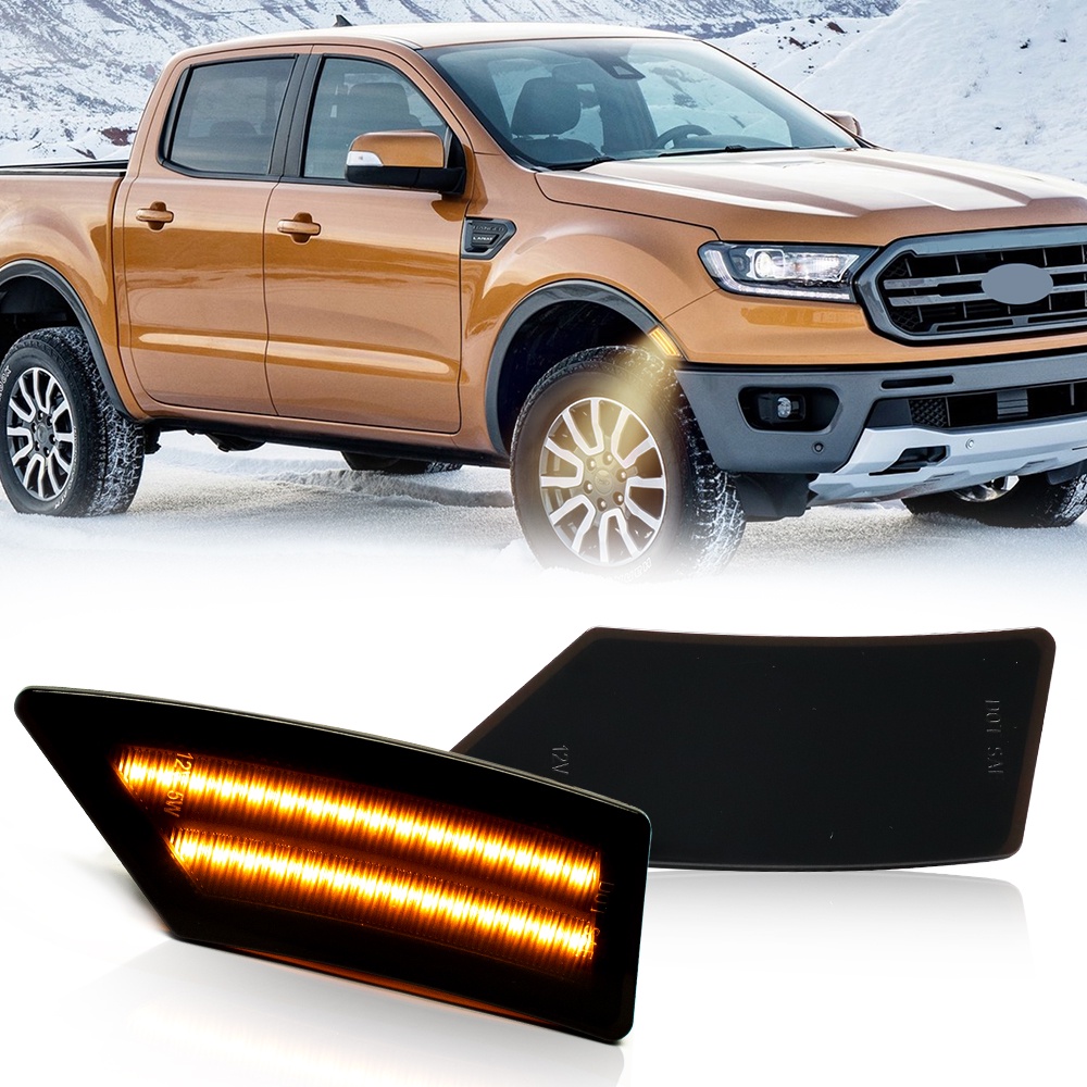 2X Dynamic LED Side Marking Light, Suitable For Ford Ranger Lariat XL ...