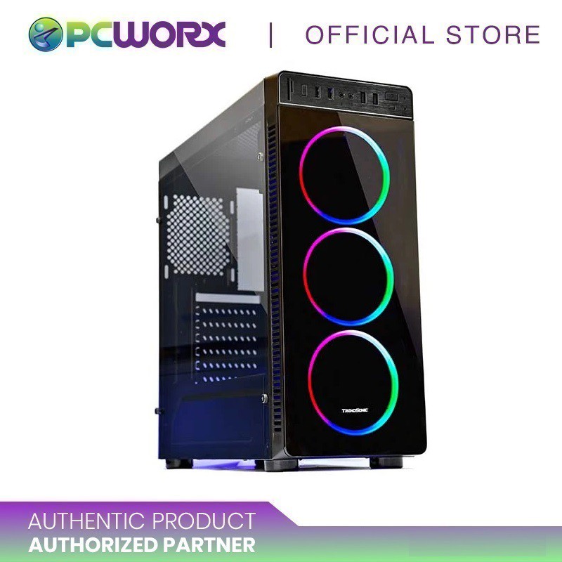 Trendsonic Mirror Mi06a With 4 Argb Fan Tempered Glass Front And Side ...