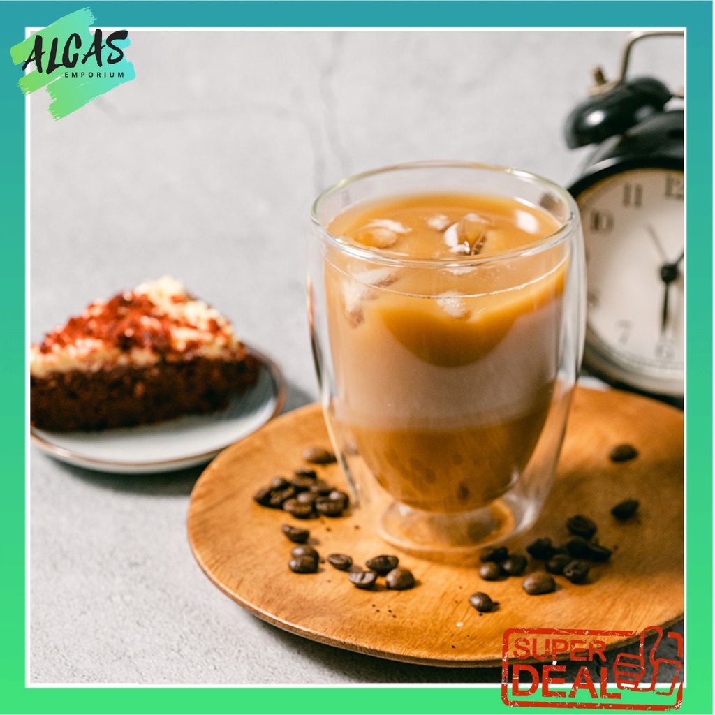 ALCAS Iced Coffee/ Hot Coffee Double Walled Cups Glassware No handle ...