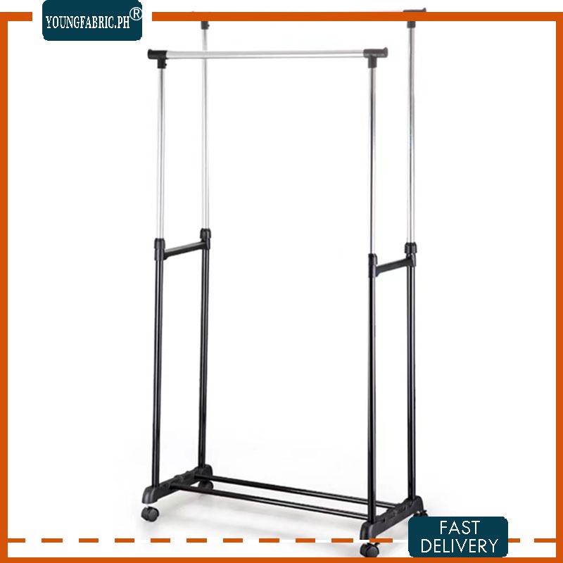 COD Double Pole Clothes Rack For Clothes Organizing Sampayan Double ...