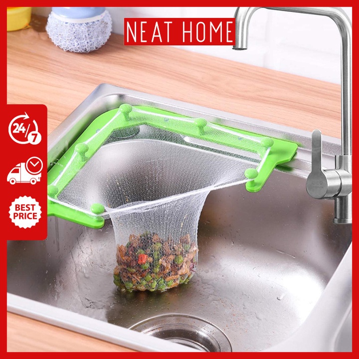 Triangle Sink Strainer Sink Drain Triangular Mesh Hanging Bag Kitchen ...