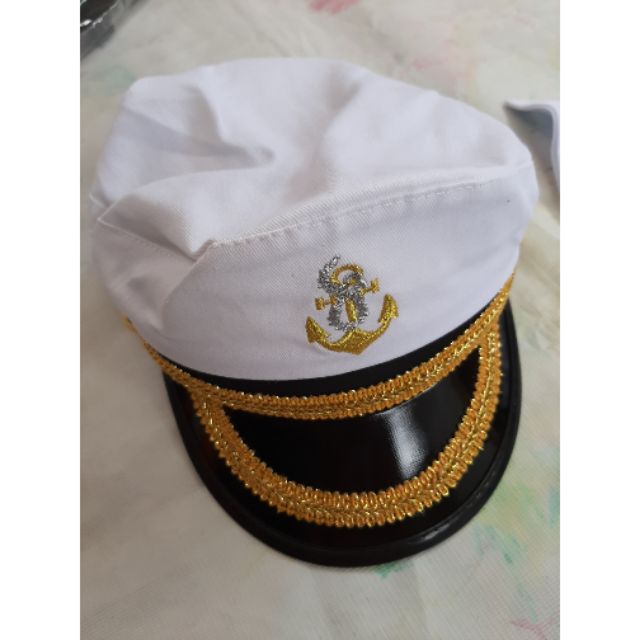 shop : SHIP CAPTAIN Sailor Seaman Hat Adult Kids Costume | Shopee ...