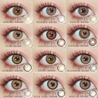 EYESHARE 2Pcs Brown Contact Lens For Eyes 14.5mm Diameter Yearly Use ...