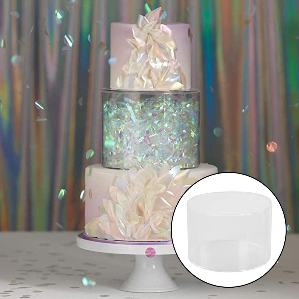 Clear Acrylic Cake Stands Round Cylinder Shape Cake Stands Decorative ...