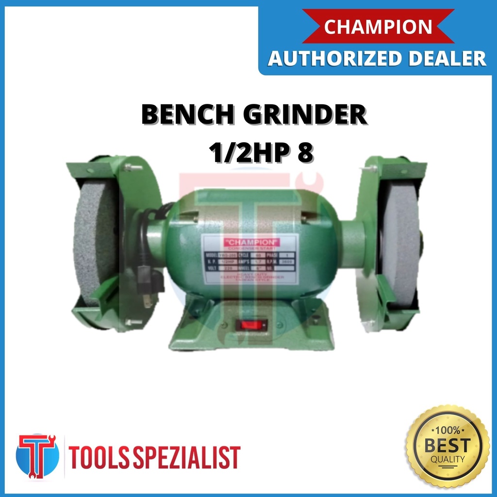 CHAMPION BENCH GRINDER 1/2HP 8" | Shopee Philippines