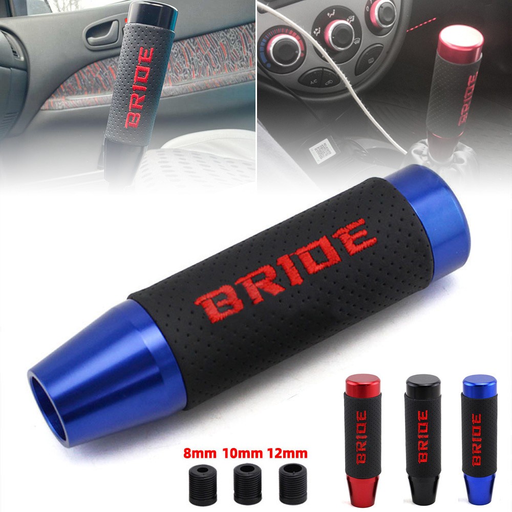 13cm BRIDE Aluminum + Leather Gear Shift Knob Shifter Lever Head for ...