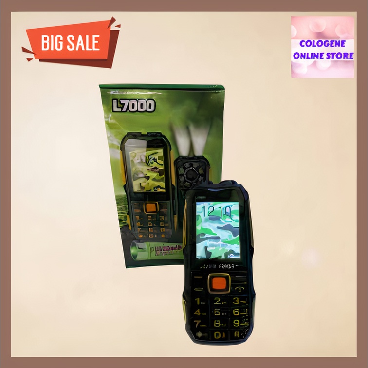 HEAVY DUTY ARMY PHONE L7000 BLUETOOTH PHONE/POWERBANK/DUAL FLASHLIGHT ...