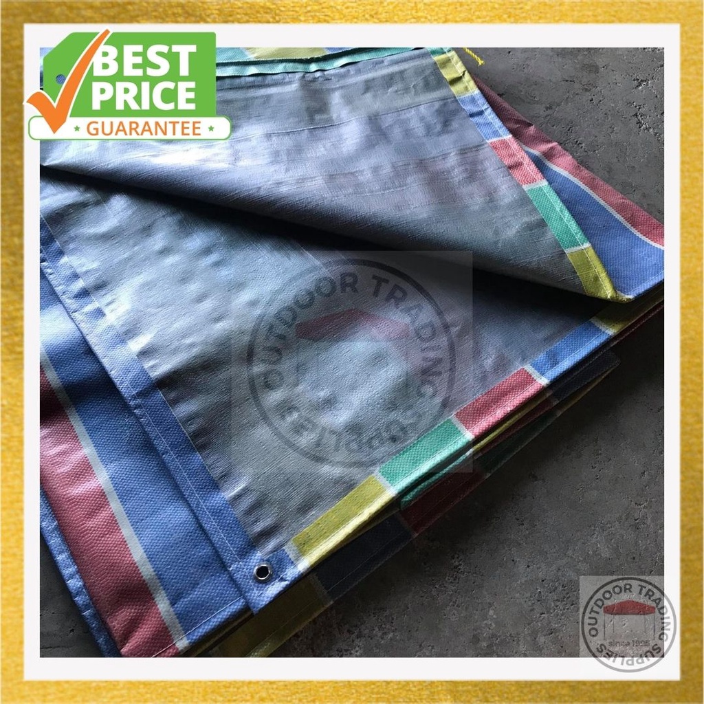 8ft x 30m MEGA STRIPE RAINBOW SAKO Waterproof Laminated Sack /Truck ...