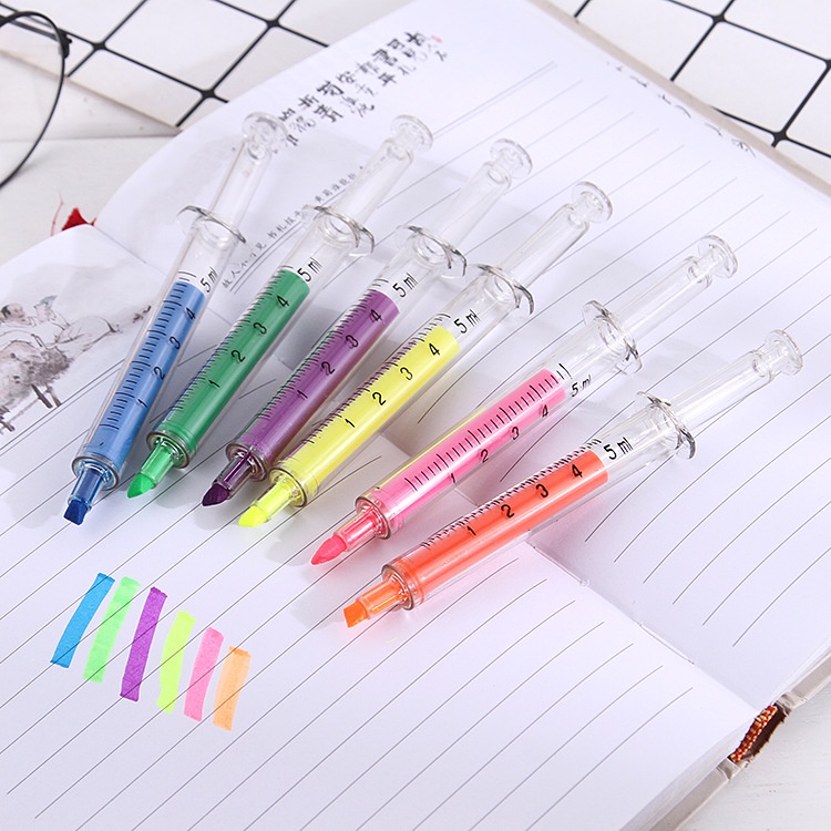 Korea Cute Needle Syringe Pen Stationery Emulation Color Syringe ...
