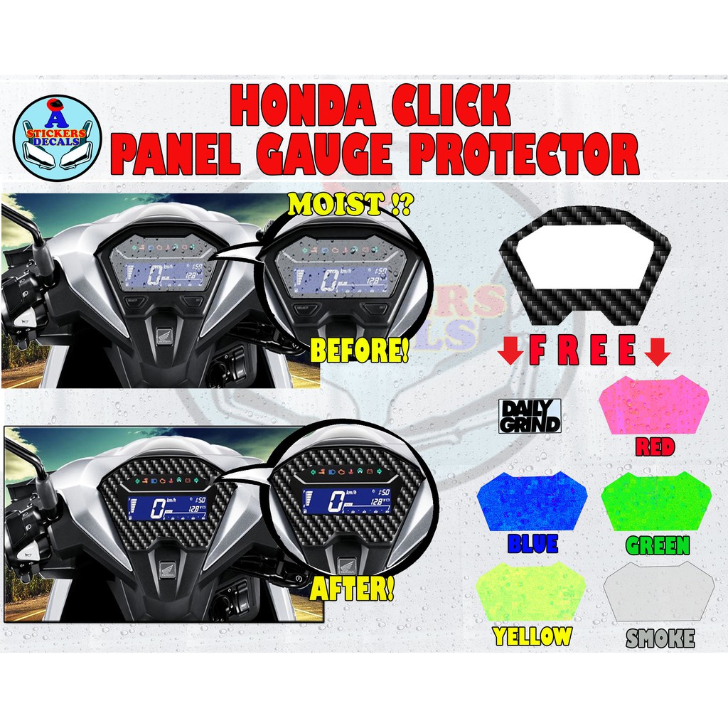 HONDA CLICK PANEL GAUGE PROTECTOR with FREE SCREEN PROTECTOR - MOTOR ...