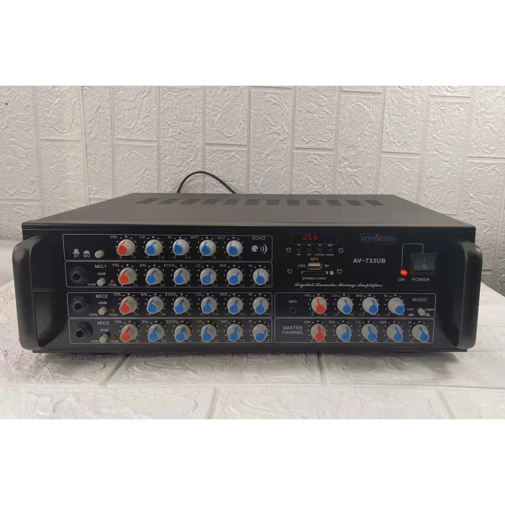 HOMEVISION AV-733UB DIGITAL KARAOKE MIXING AMPLIFIER WITH BLUETOOTH | Shopee Philippines