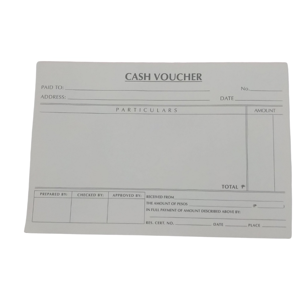 ACCOUNTING VOUCHER PETTY CASH CHECK VOUCHER CASH VOUCHER SOLD PER PAD ...