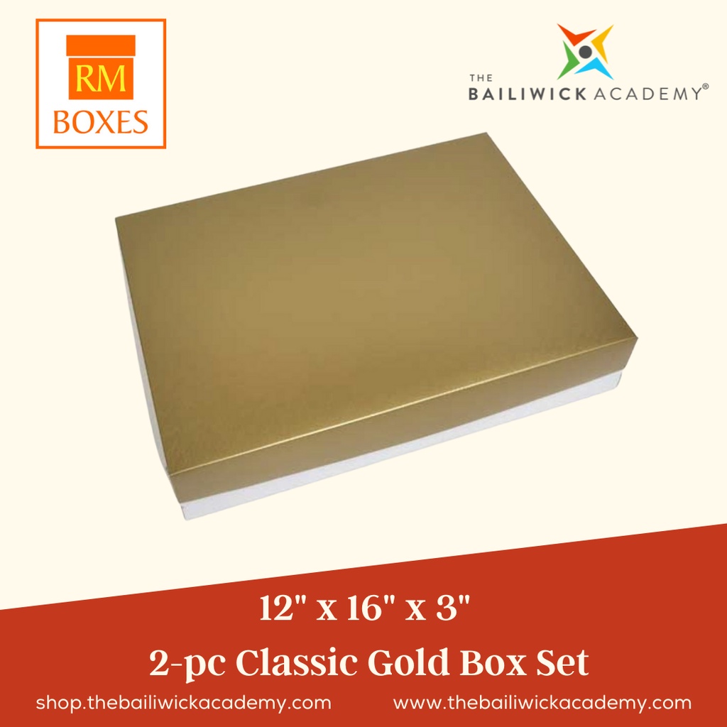 12" x 16" x 3" 2-pcs Classic Gold Box set (pack of 20) | Shopee Philippines