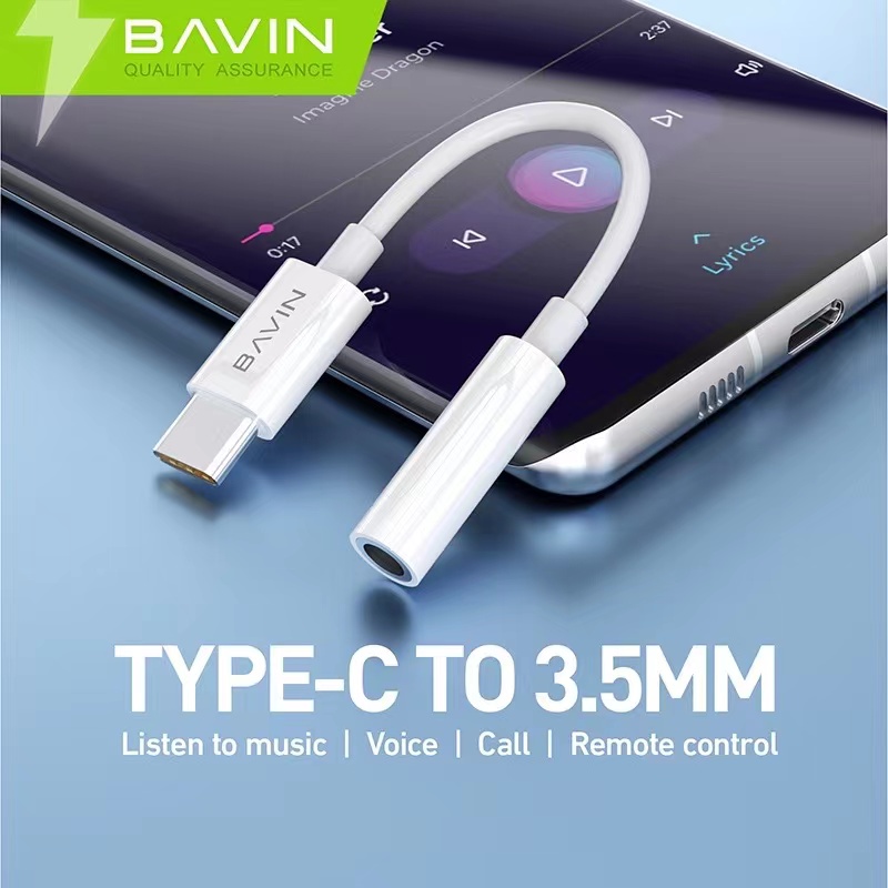 COD BAVIN Universal Headphone Adapter w/ AC Type-C to 3.5mm USB ...