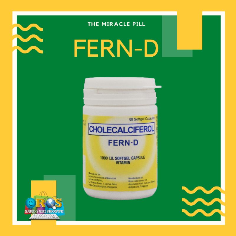 FERN-D (Cholecalciferol) 1000 I.U. Softgel Capsule | Shopee Philippines