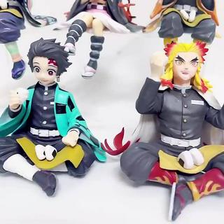 Demon Slayer Sit Action Figures Eating Rice Ball Kanroji Mitsuri Kochou ...