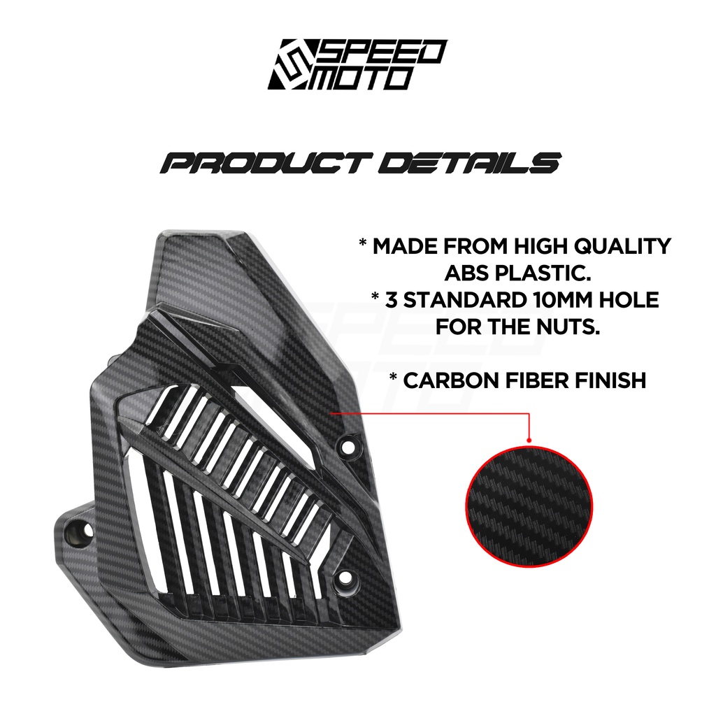 HONDA RADIATOR COVER CLICK 125i/150i GAME CHANGER RADIATOR COVER CARBON ...