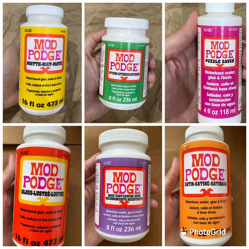 Mod Podge Matte, Gloss, Satin, Outdoor, Puzzle Saver, Hard Coat, 16 Oz ...