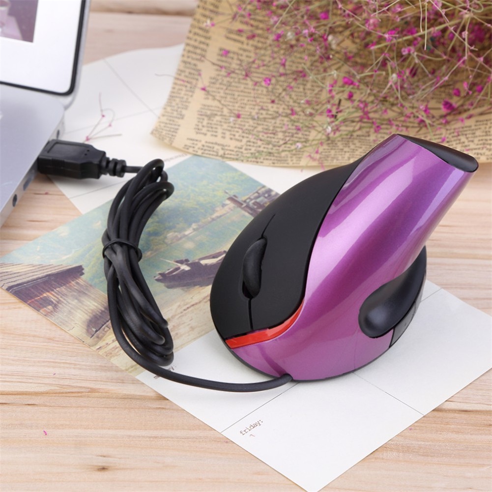 5D Ergonomic Design Wired USB 2.0 LED Optical Vertical Mouse | Shopee ...