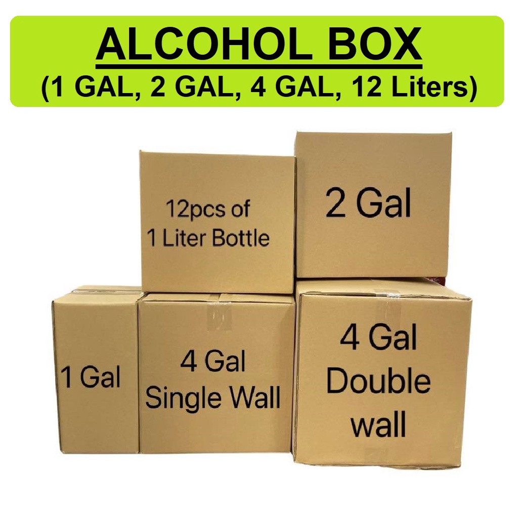 Corrugated Alcohol Box (1Gal, 2Gal, 4Gal,12L) Carton Boxes Courier Box ...