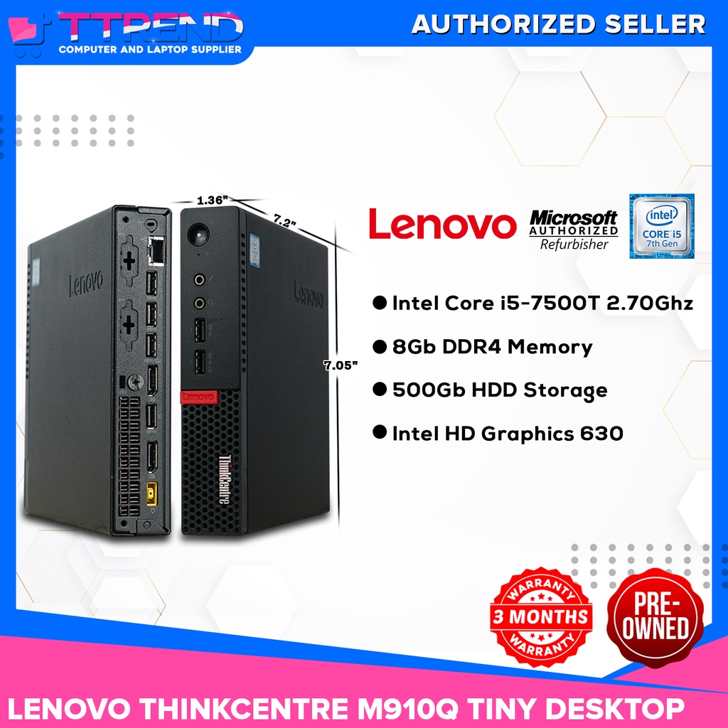 Lenovo ThinkCentre M910 / M910Q Tiny Desktop PC System Unit Intel Core ...